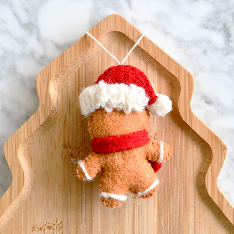 Felt Christmas Gingerbread Boy Ornament | Banabae