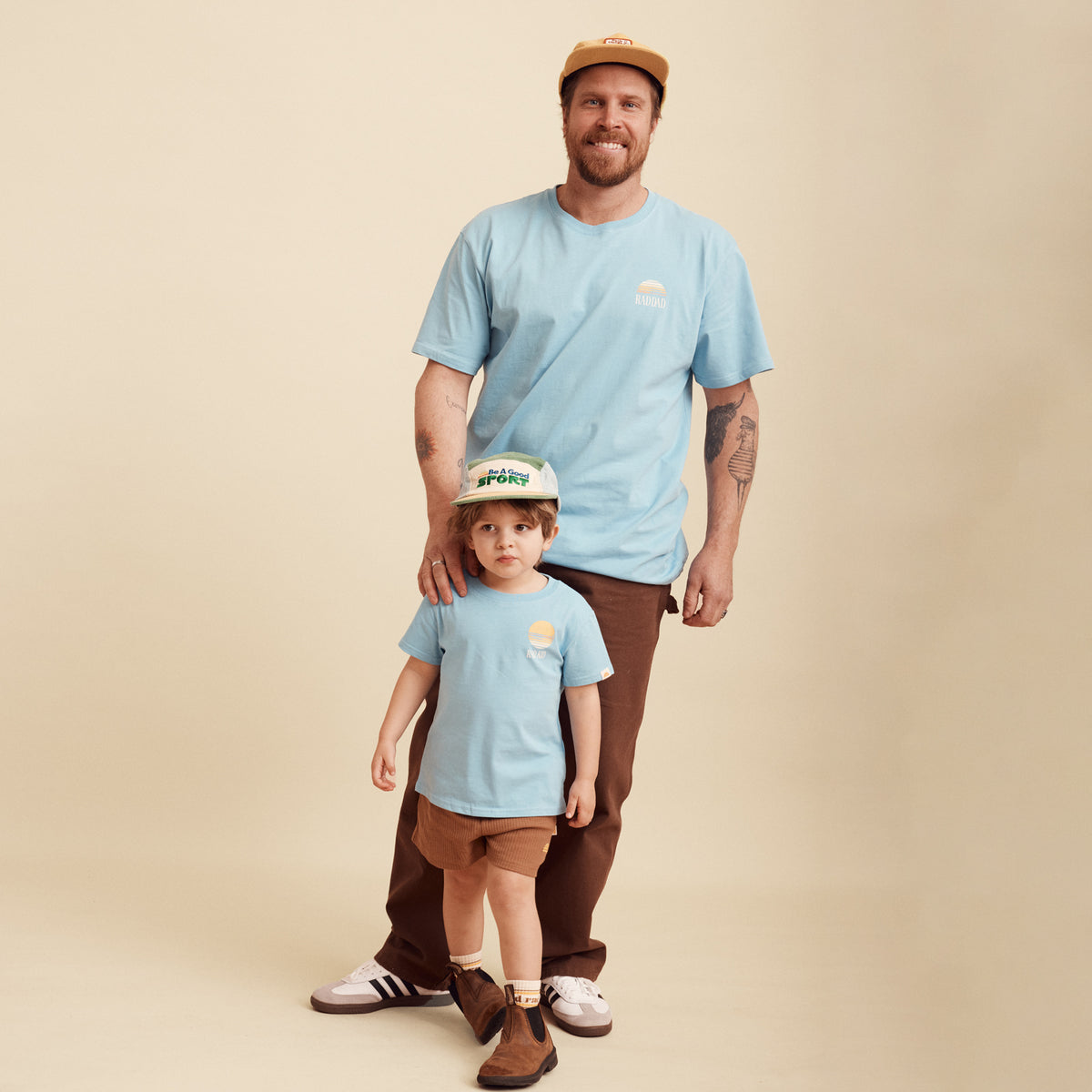 Rad Dad Organic Cotton Flow Tee - Blue | Banabae