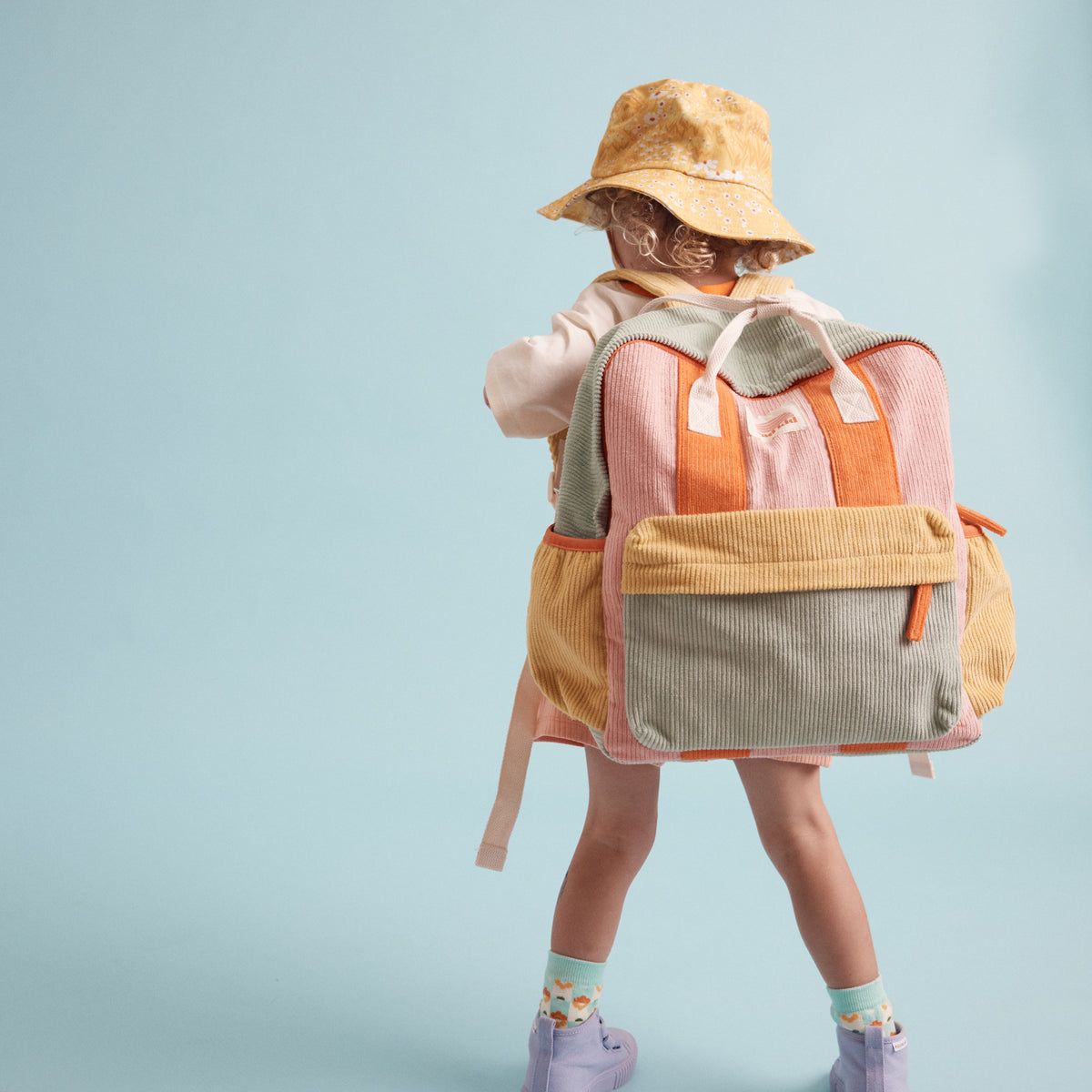 Corduroy Splice Eco Kids Backpack - Candy | Banabae