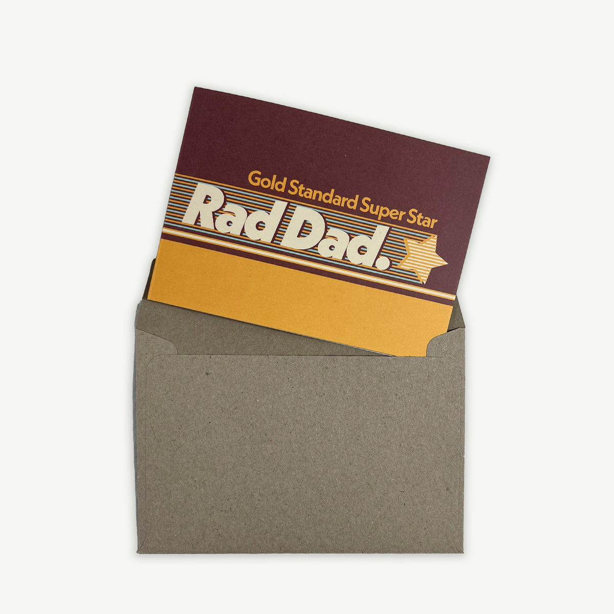 FREE Gold Standard Rad Dad A6 Greeting Card | Banabae