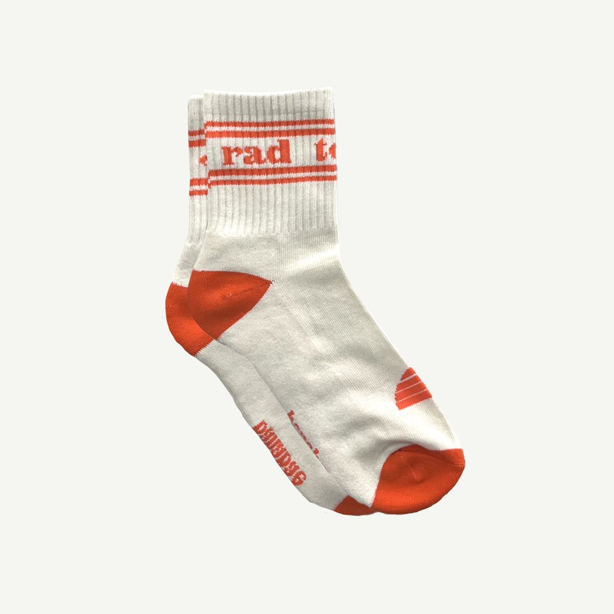 Rad Teacher Organic Cotton Crew Socks - Red | Banabae