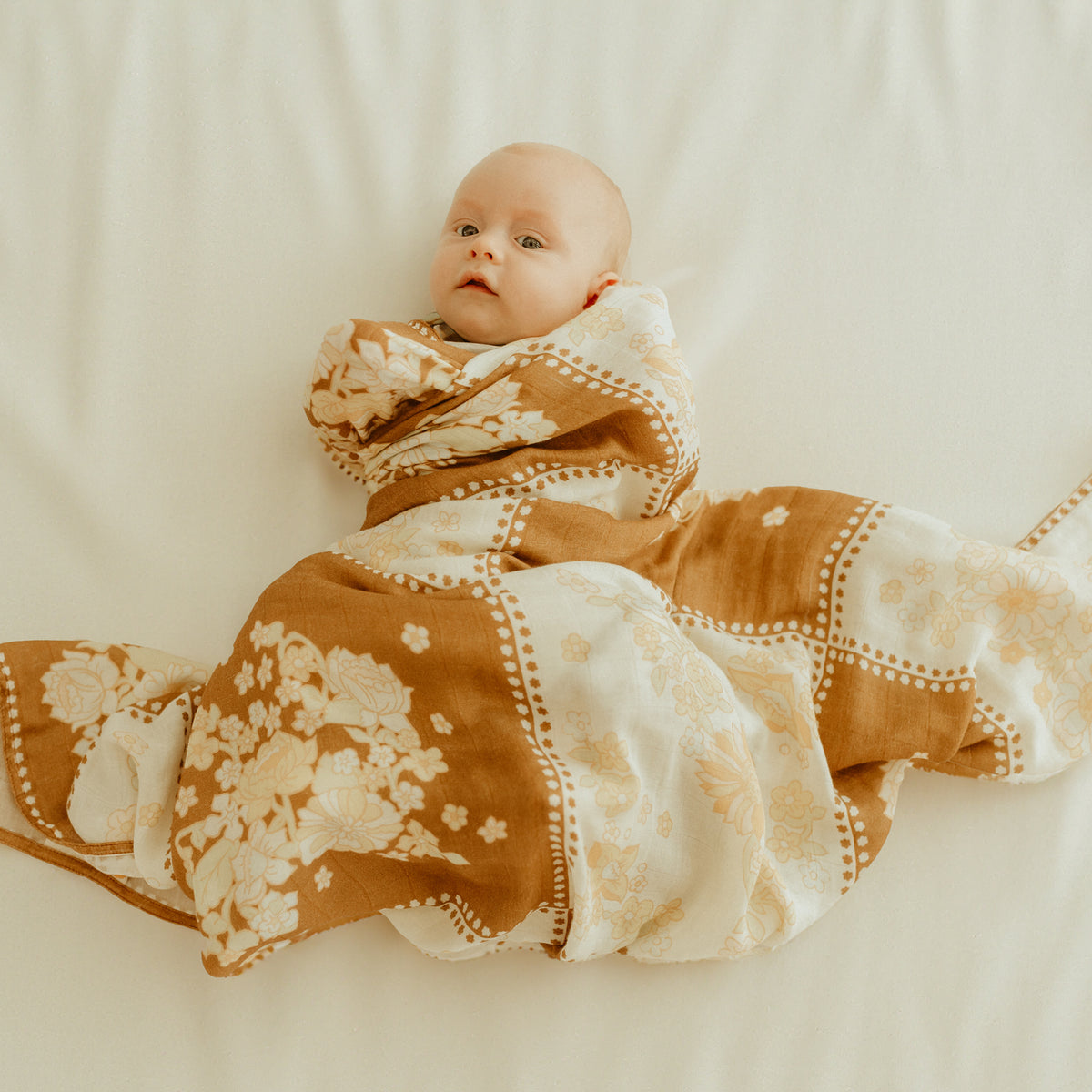Holly Patchwork Bamboo / Organic Cotton Swaddle | Banabae