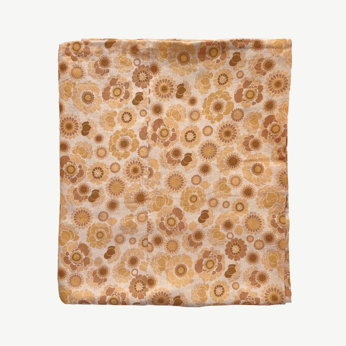Stencil Flora Flax Linen Flat Sheet | Banabae
